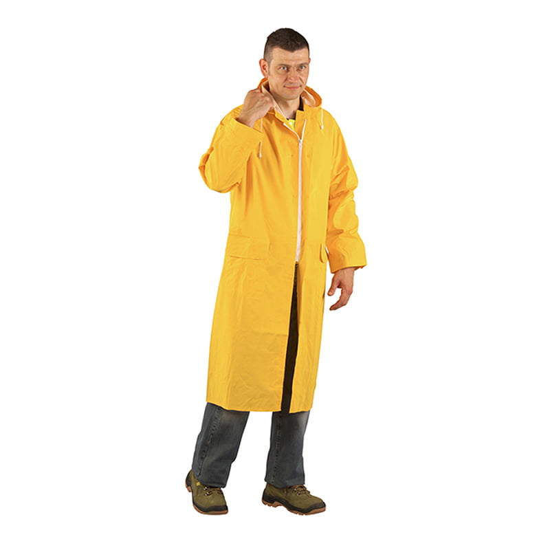Pelerina de ploaie, PVC galbena, impermeabila, protectie impotriva ...