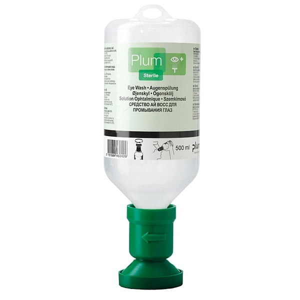 Solutie sterila pentru clatirea ochilor PLUM 4604, 500 ml, contine 0.9% ...