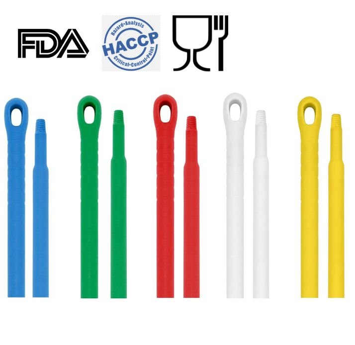 Coada / Maner 130 cm, alba, pentru maturi, perii si raclete IGEAX, din plastic si fibra de ...