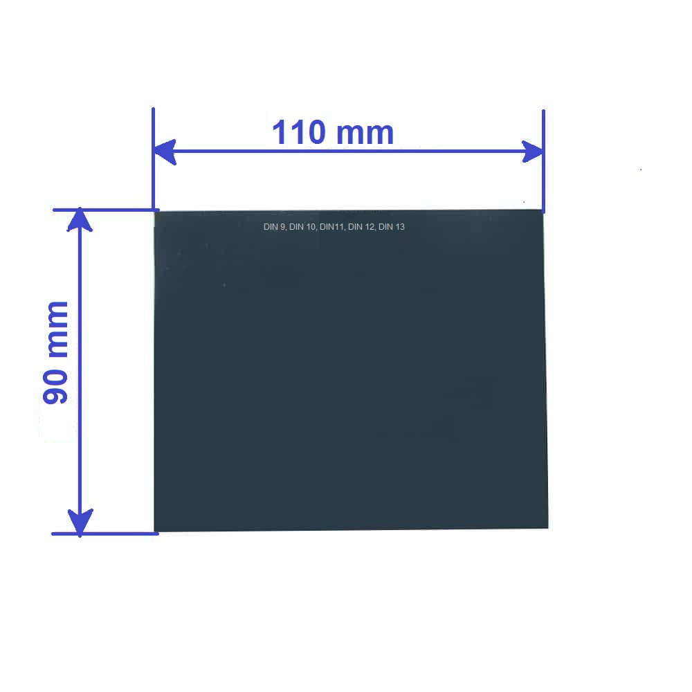 Sticla/Geam pentru masca de sudura 90 x 110 mm, negre, grad filtrare ...