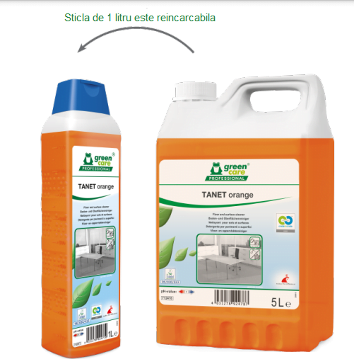 Detergent ecologic concentrat TANET Orange, Green Care, cu miros de ...