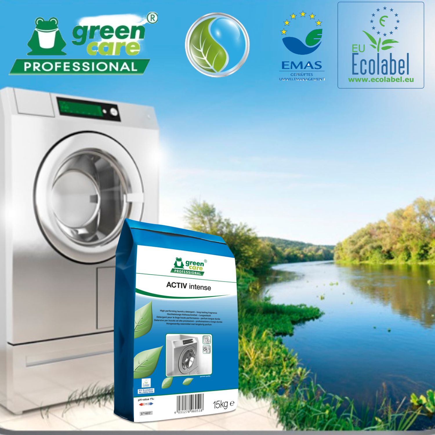 Detergent ecologic pentru rufe, Activ Intense, performanta ridicata de ...