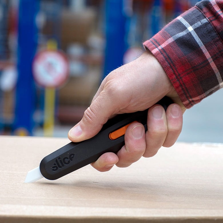 Cutter clasic, cu lama ceramica, retractabila in 5 pozitii Slice Manual ...