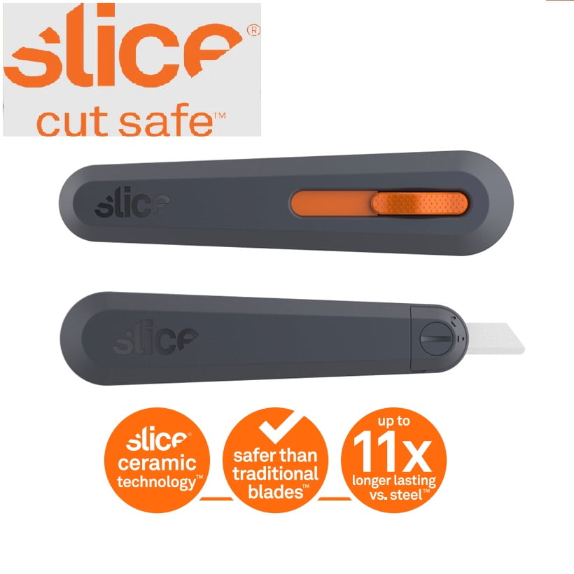 Cutter clasic, cu lama ceramica, retractabila in 5 pozitii Slice Manual ...