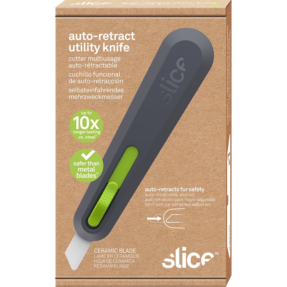 Cutter clasic, cu lama ceramica, autoretractabila Slice Auto ...