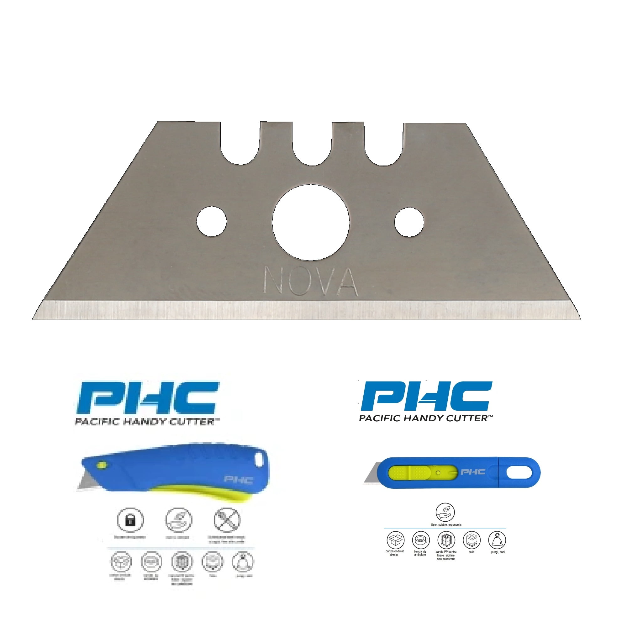 Rezerva lama din otel-carbon cu varf ascutit, pentru cutterele Rebel si ...