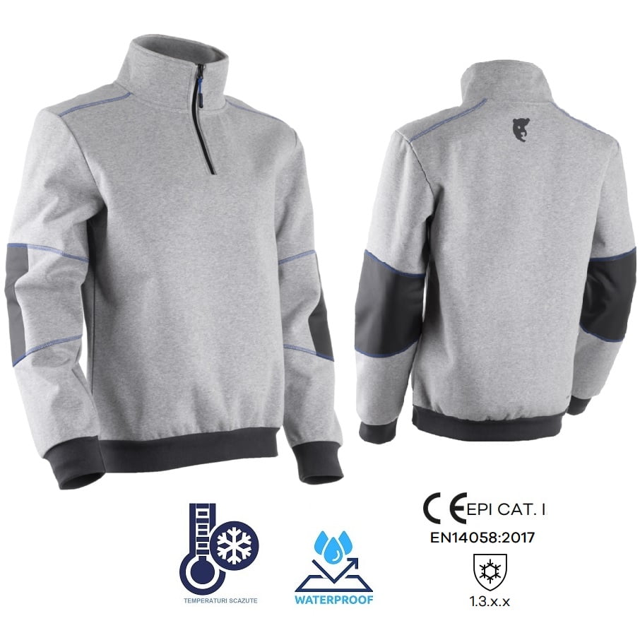 Hanorac impermeabil, Orcka, gri, confortabil calduros, captusit, coate ...