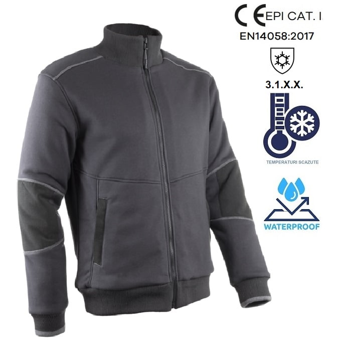 Hanorac captusit, hidrofug, Rakoun, gri, confortabil calduros, coate ...