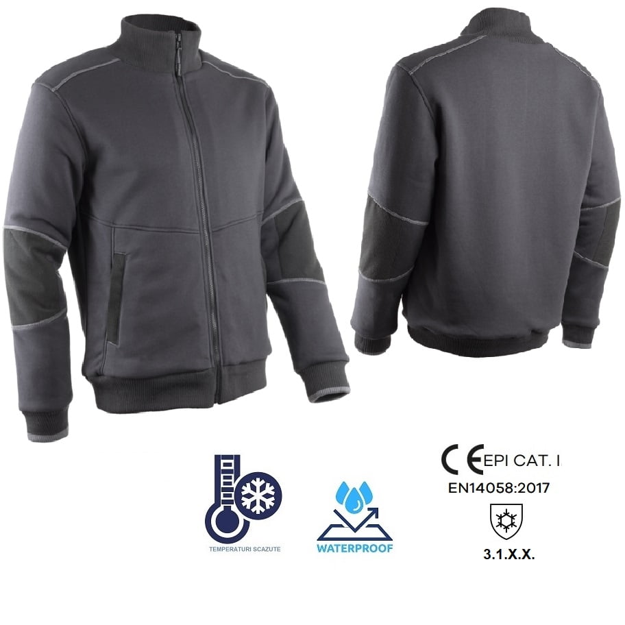 Hanorac captusit, hidrofug, Rakoun, gri, confortabil calduros, coate ...