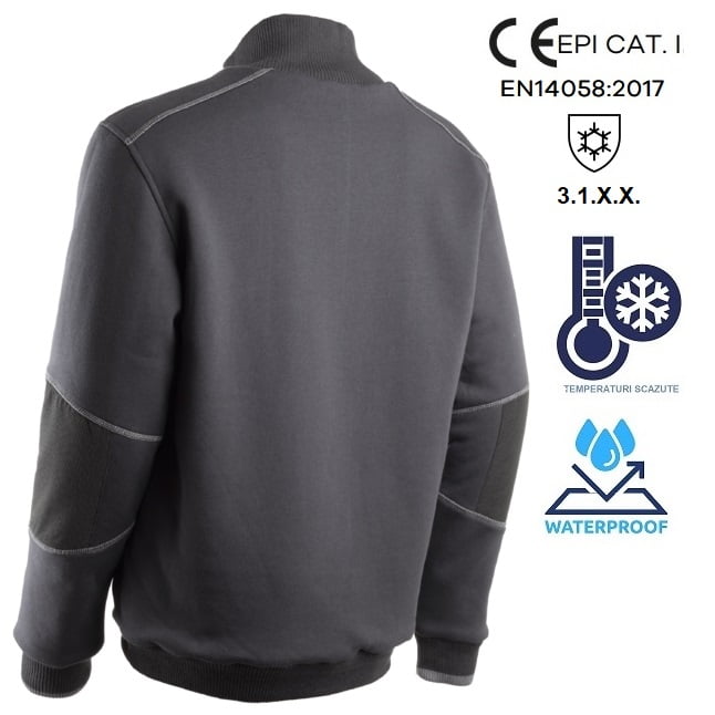 Hanorac captusit, hidrofug, Rakoun, gri, confortabil calduros, coate ...